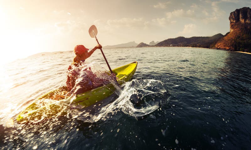 Kayaking stock photo. Image of leisure, lifestyle, rock - 65945474