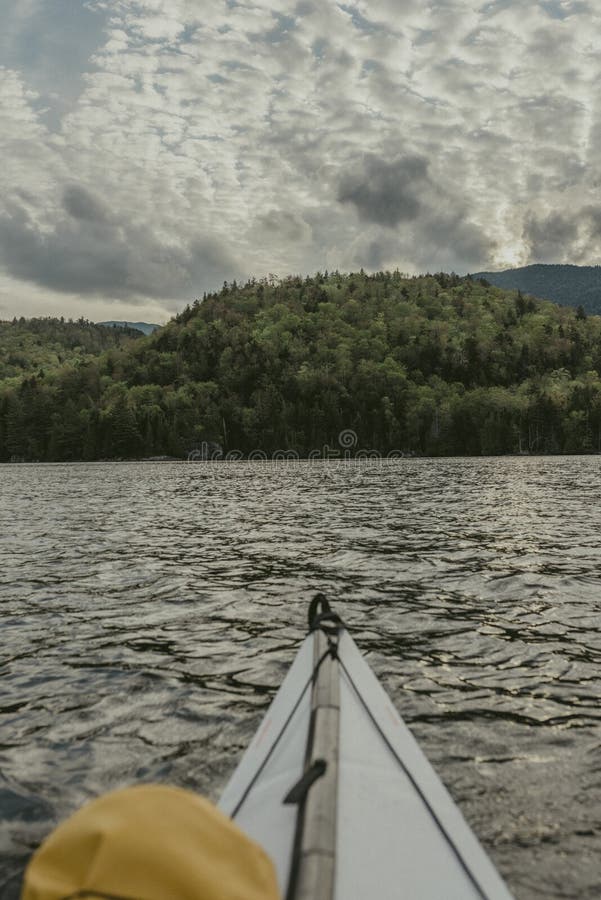 Kayaking in a Remote Desolate Lake in the Remote Adirondack Wilderness ...