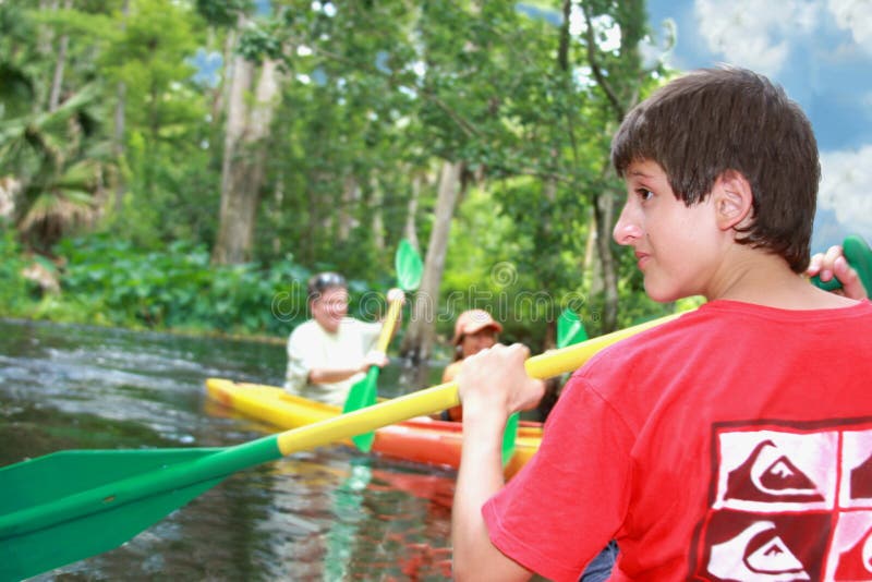 Kayaking in the river stock image. Image of paddling - 10052679