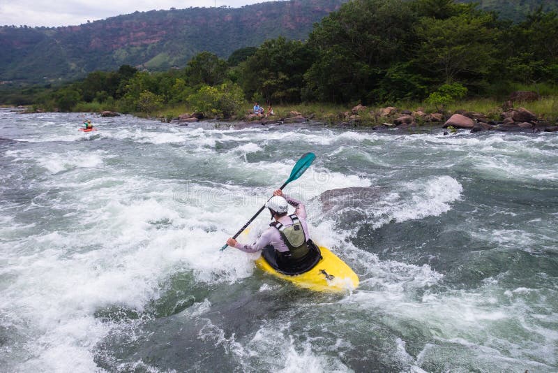 Action kayaking stock image. Image of river, excitement - 2657985