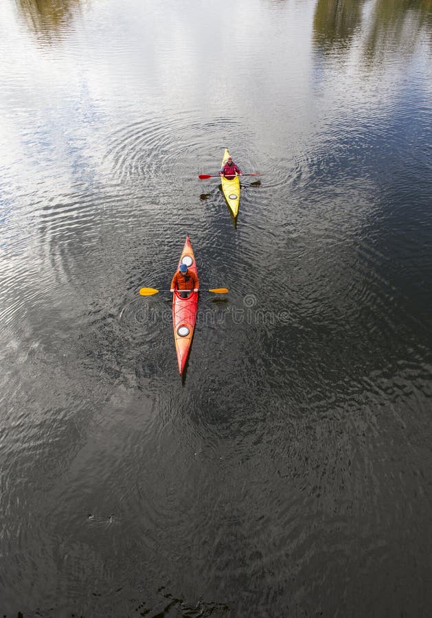 Kayaking on the river. stock photo. Image of spring, camping - 79151434