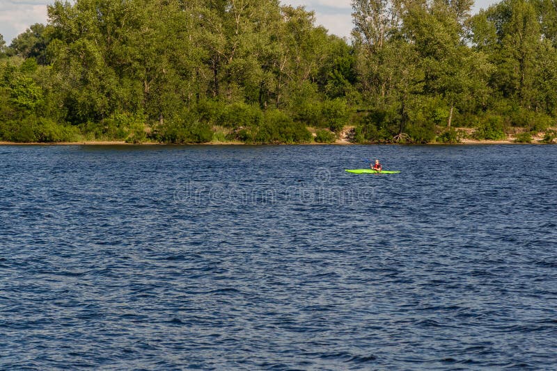Kayaking on the River in Clear Weather Editorial Photography - Image of ...