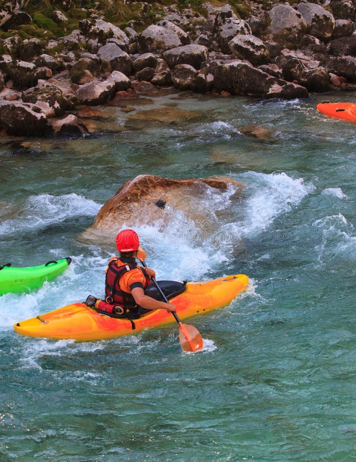 Kayaking on the Soca River, Slovenia Editorial Stock Image - Image of ...