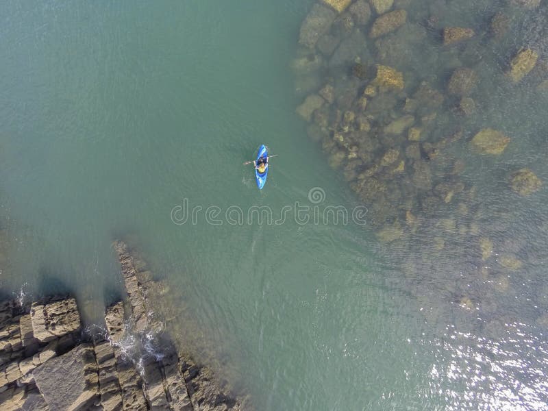 Kayaking at Stackpole Quay, Pembrokeshire, Wales, Uk Stock Photo - Image of kayaking, coast ...