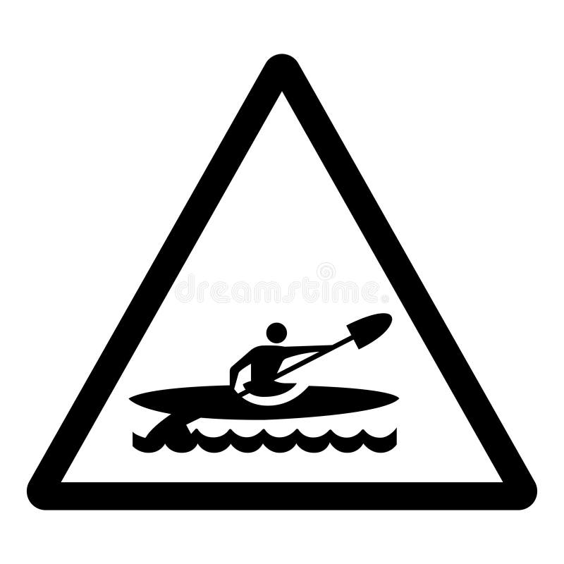 Kayaking Symbol Sign, Vector Illustration, Isolate on White Background ...