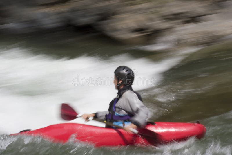 Kayaking on whitewater stock photo. Image of splash, risky - 2652410