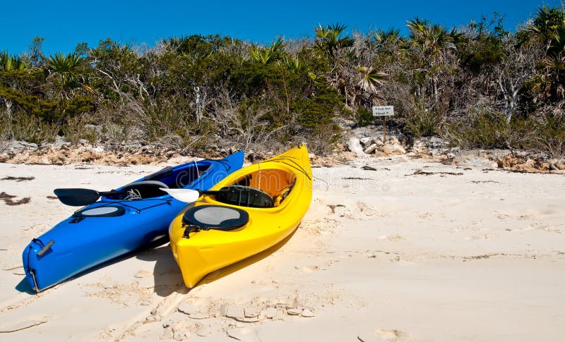 Kayaks on a beach stock photo. Image of caribbean, vacation - 51113130