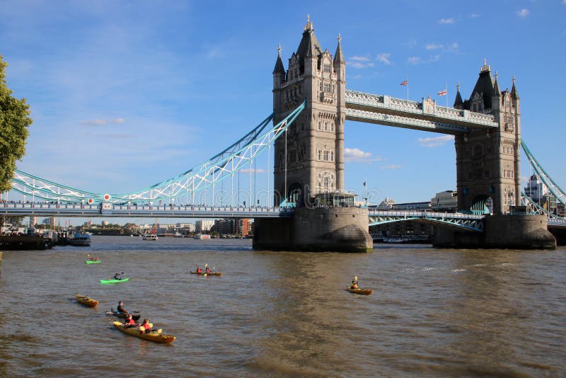 Kayaks, River Thames, Tower Bridge, London Editorial Stock Image ...
