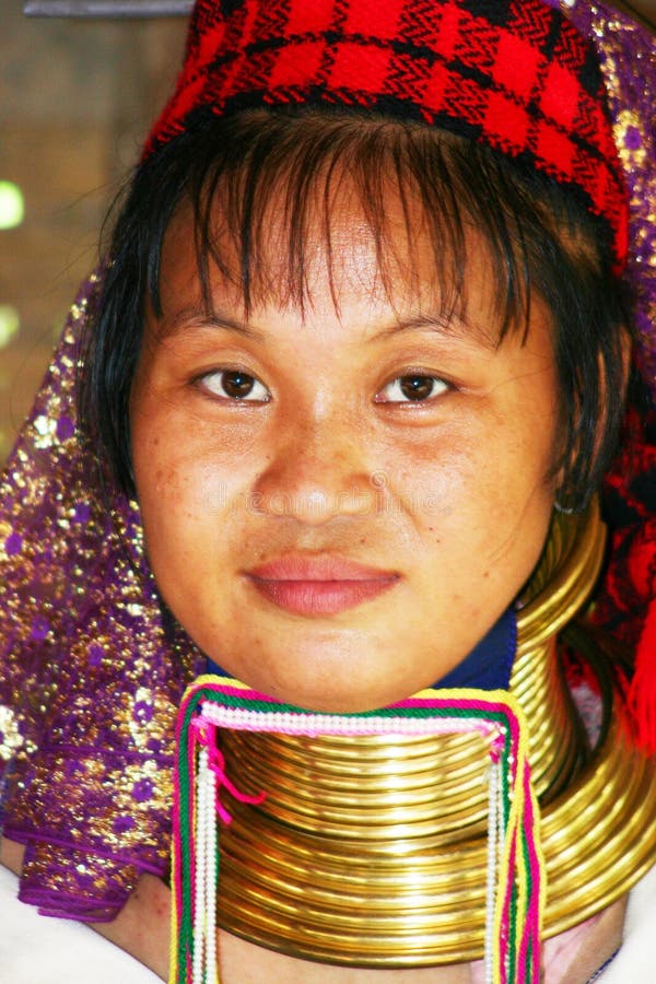 Kayan Woman with Neck Coils Editorial Photo - Image of boma, jewelry ...