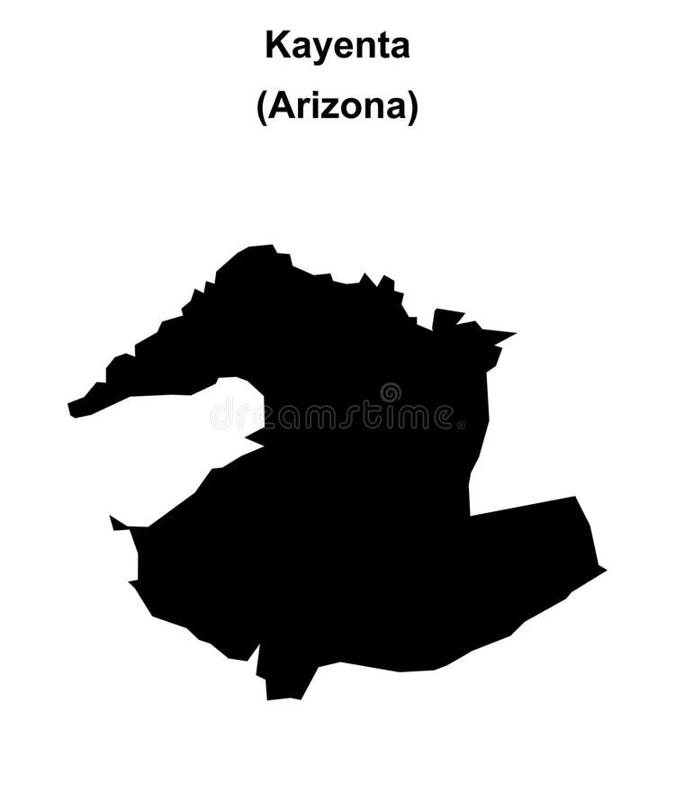 Kayenta outline map stock vector. Illustration of silhouette - 385909828