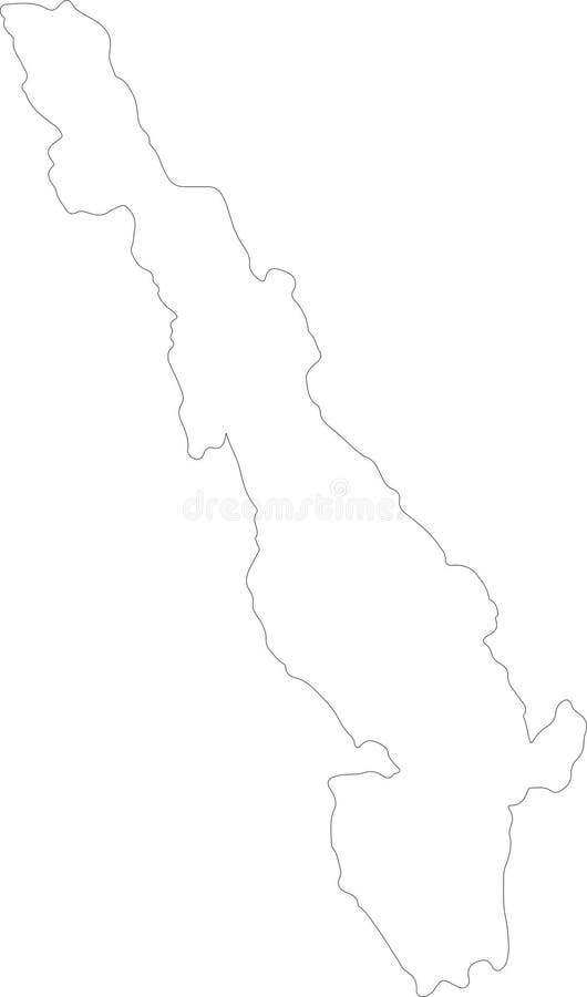 Kayin Myanmar outline map stock illustration. Illustration of ...
