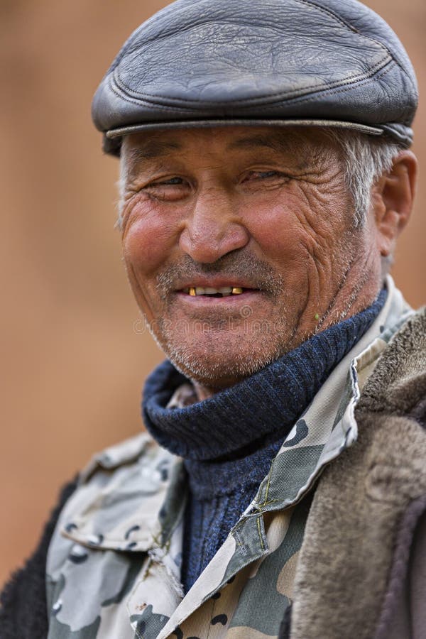 Two Senior Kazakh Men Talk and Enjoy the View To Almaty City in Almaty ...