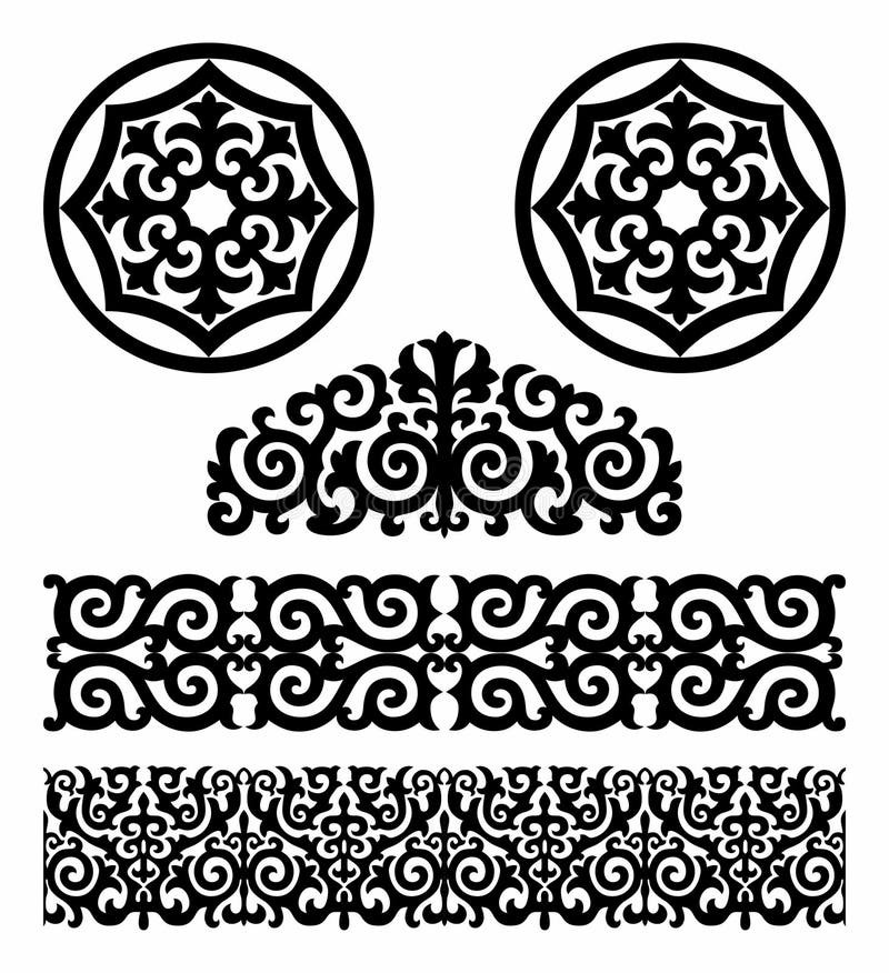 Kazakh pattern stock vector. Illustration of ornate, design - 26957415
