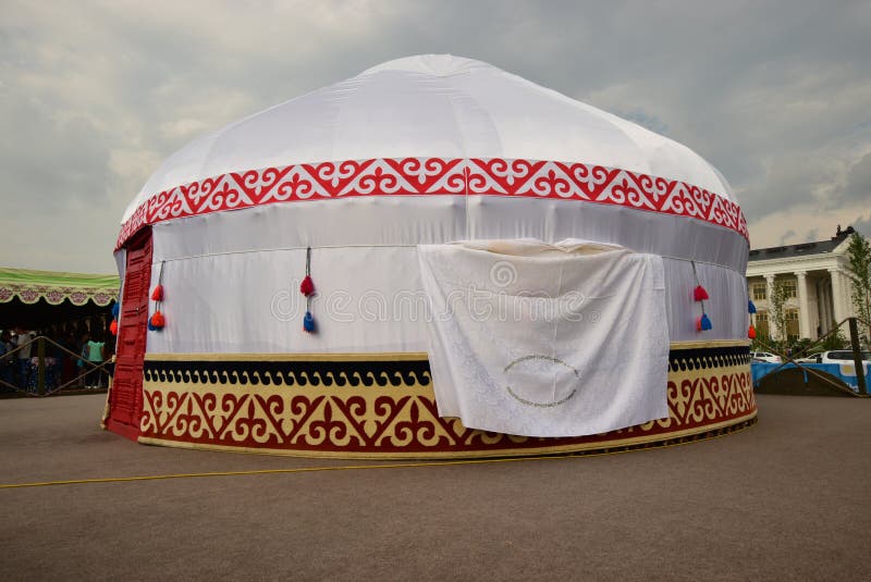 Kazakh yurt editorial stock image. Image of asia, brightly - 75698369