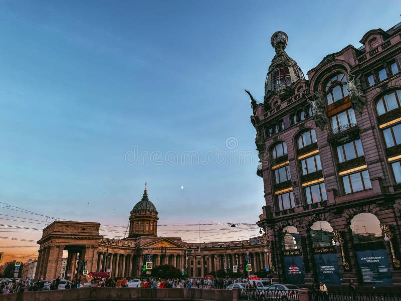 Kazan Cathedral and Zinger Building Editorial Stock Image - Image of ...