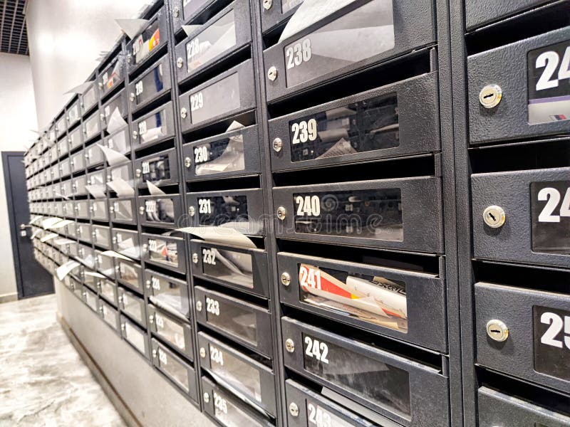Kazan, Russia - August 02, 2024: Rows of Mailboxes in a Modern Building ...