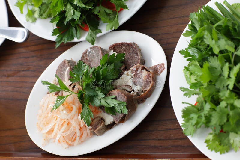 Kazy on the plate stock photo. Image of supper, legume - 20045316