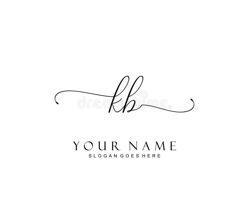 Initial KB Signature Logo Template Vector Stock Vector - Illustration ...