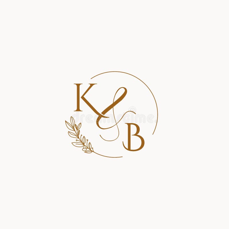 KB Initial Wedding Monogram Logo Stock Illustration - Illustration of ...