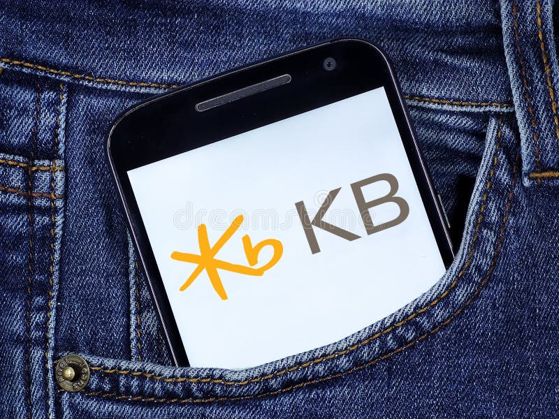 KB Kookmin Bank Mobile App Icon on Phone Screen Editorial Photography ...