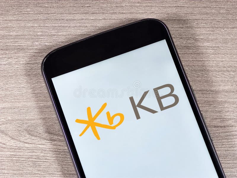 KB Kookmin Bank Mobile App Icon on Phone Screen Editorial Stock Photo ...