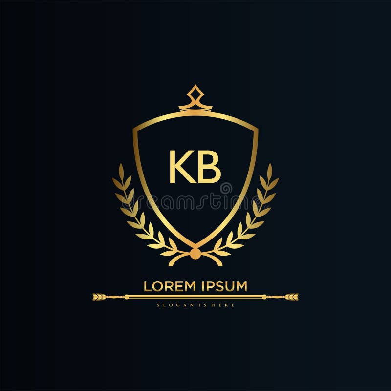 KB Letter Initial with Royal Template.elegant with Crown Logo Vector ...