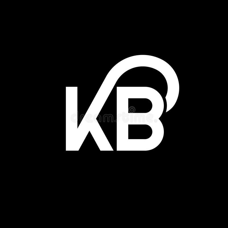 KB Letter Logo Design on Black Background. KB Creative Initials Letter ...