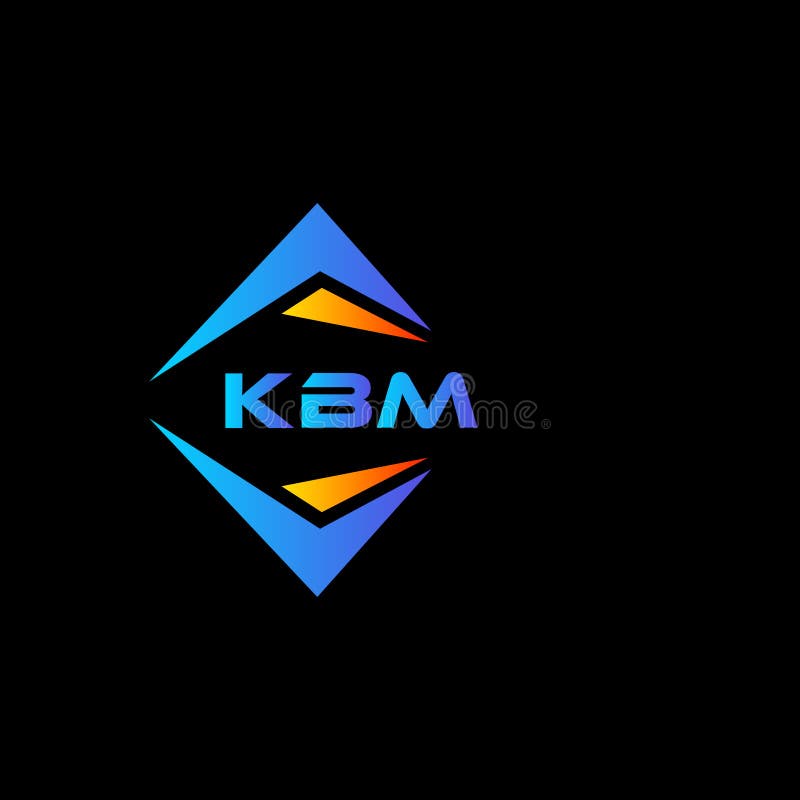 KBM Abstract Technology Logo Design on Black Background. KBM Creative ...