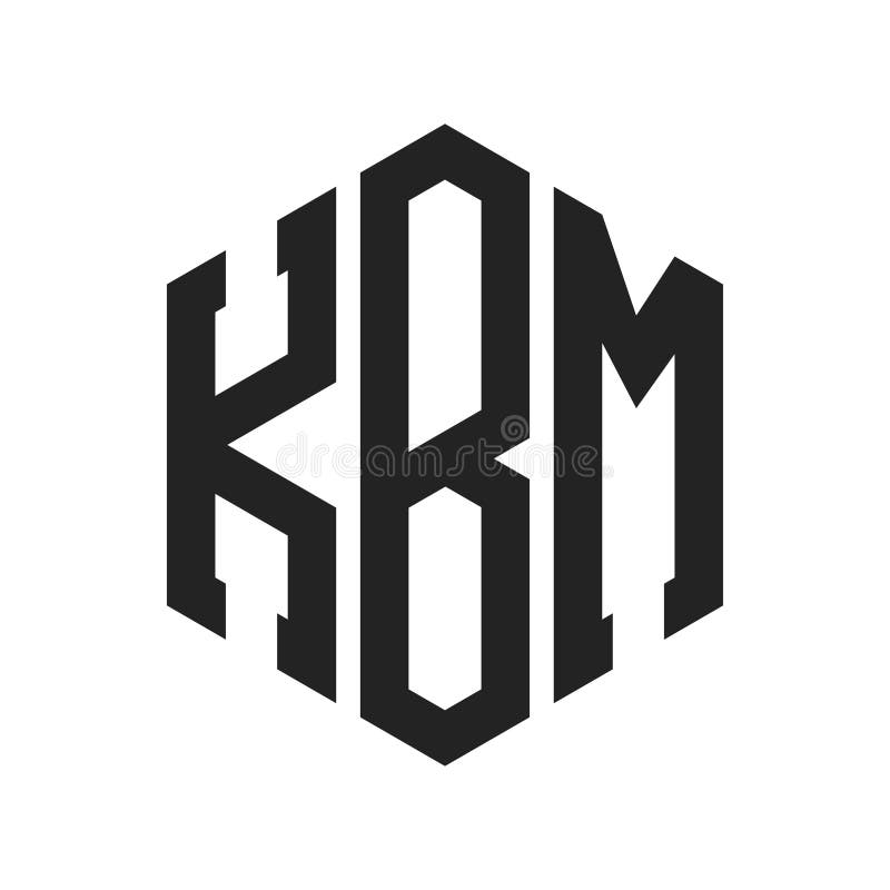 KBM Logo Design. Initial Letter KBM Monogram Logo Using Hexagon Shape ...