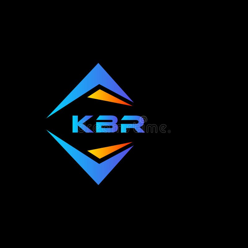 KBR Abstract Technology Logo Design on Black Background. KBR Creative ...