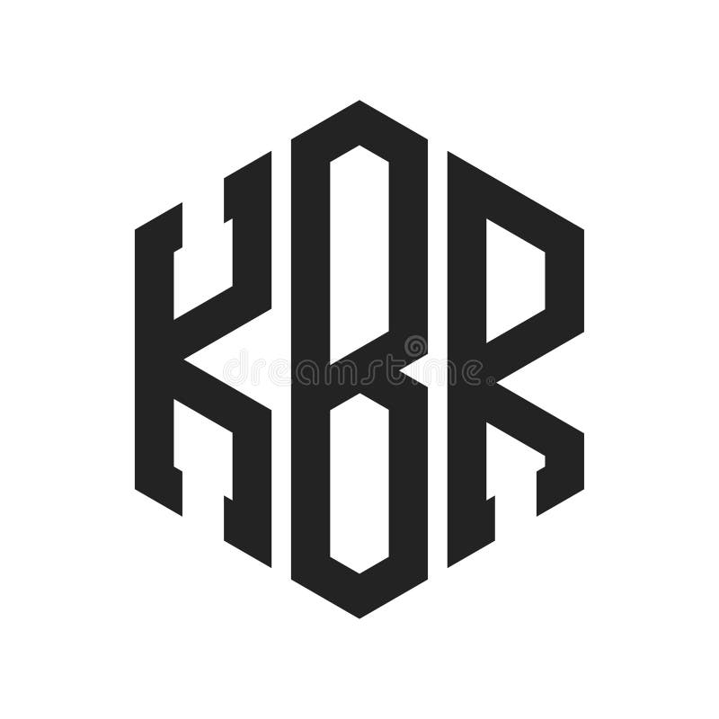 KBR Logo Design. Initial Letter KBR Monogram Logo Using Hexagon Shape ...