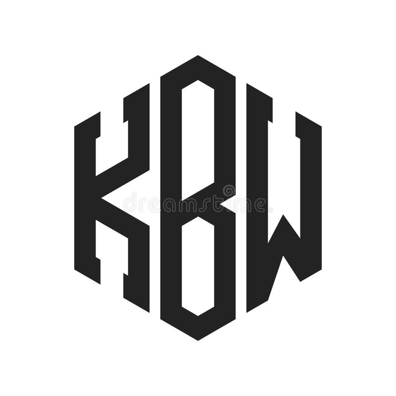 KBW Logo Design. Initial Letter KBW Monogram Logo Using Hexagon Shape ...