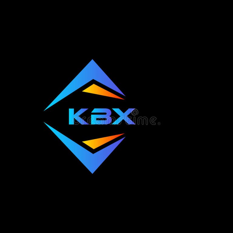 KBX Abstract Technology Logo Design on Black Background. KBX Creative ...