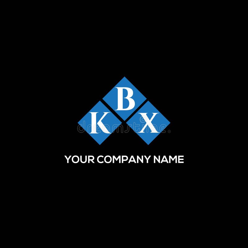 KBX Letter Logo Design on BLACK Background. KBX Creative Initials ...