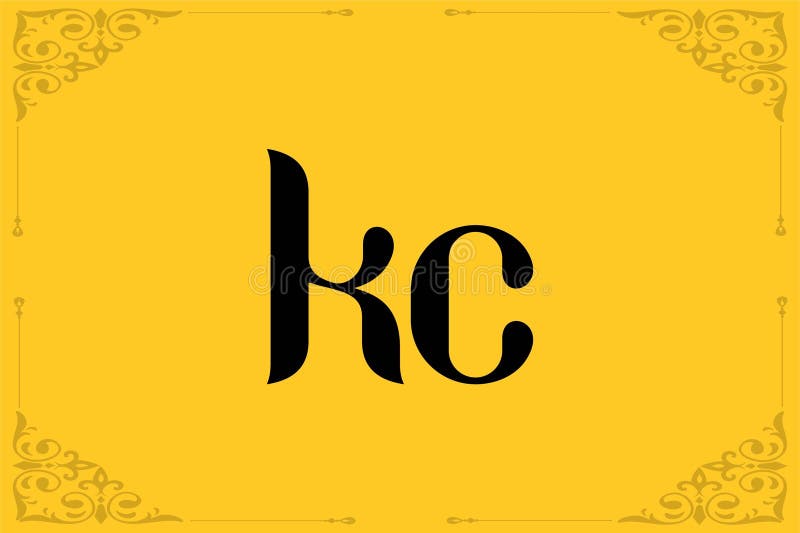 KC abstract luxury logo stock vector. Illustration of lettering - 362197451
