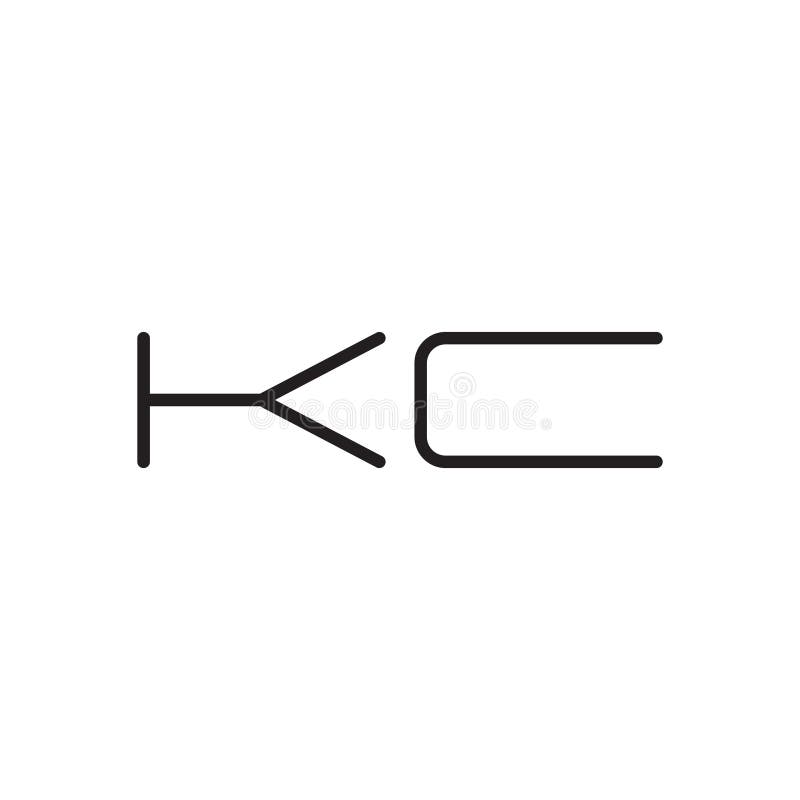 Kc Initial Letter Vector Logo Icon Stock Vector - Illustration of type ...