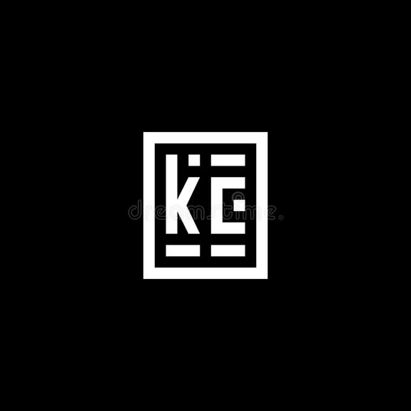 KC Initial Logo with Square Rectangular Shape Style Stock Vector ...