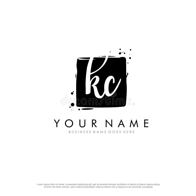 KC Initial Square Logo Template Vector. a Logo Design for Company and ...