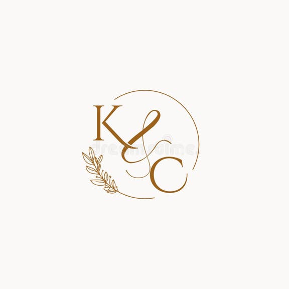 KC Initial Wedding Monogram Logo Stock Illustration - Illustration of ...