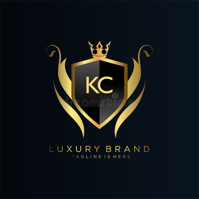 KC Letter Initial with Royal Template.elegant with Crown Logo Vector ...