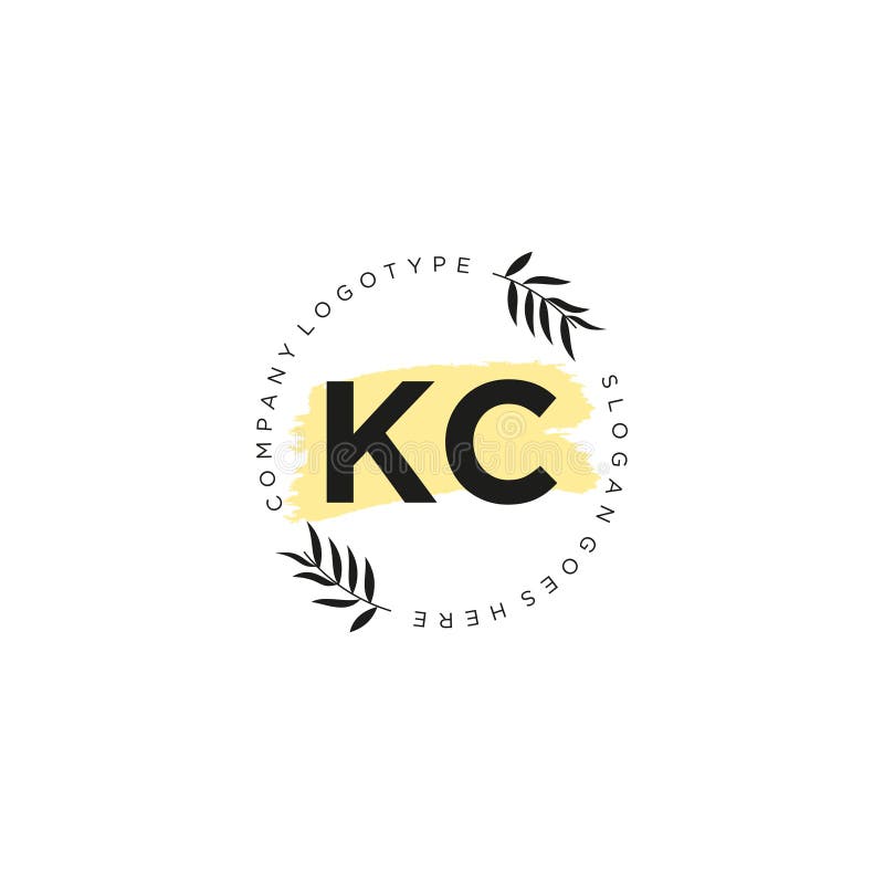 KC Letter Logo Icon Design Template Elements Stock Vector ...