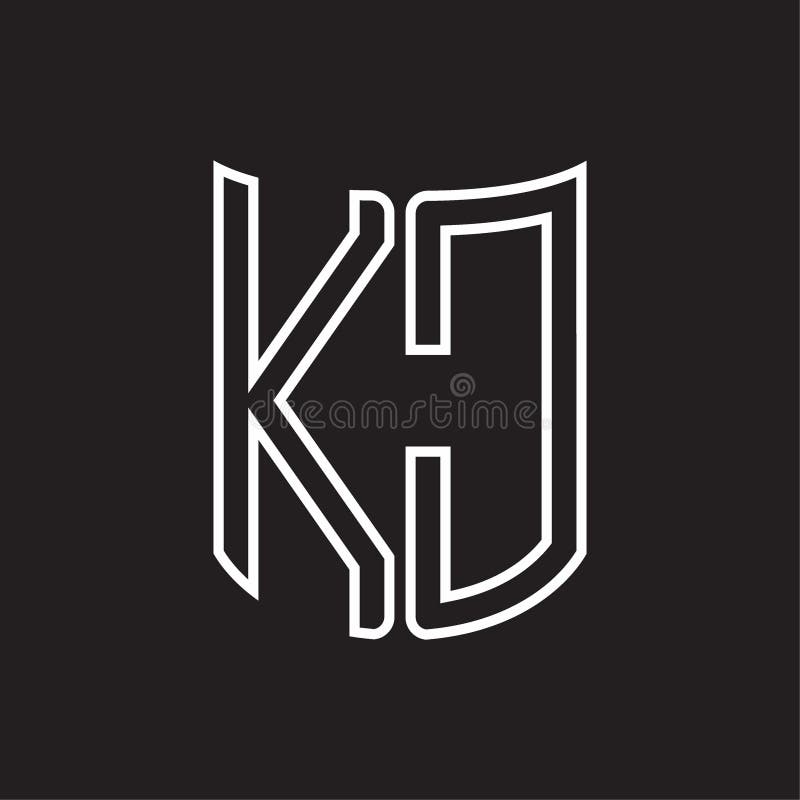 KC Logo Monogram with Ribbon Style Outline Design Template Stock Vector ...