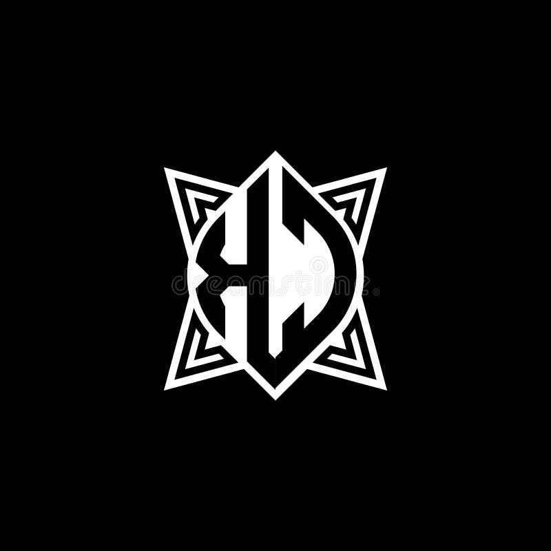 KC Monogram Letter Geometric Star Style Stock Vector - Illustration of ...