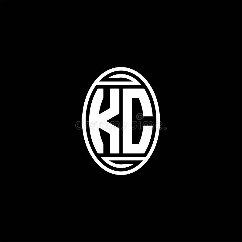 KC Monogram Logo Isolated on Oval Rotate Shape Stock Vector ...