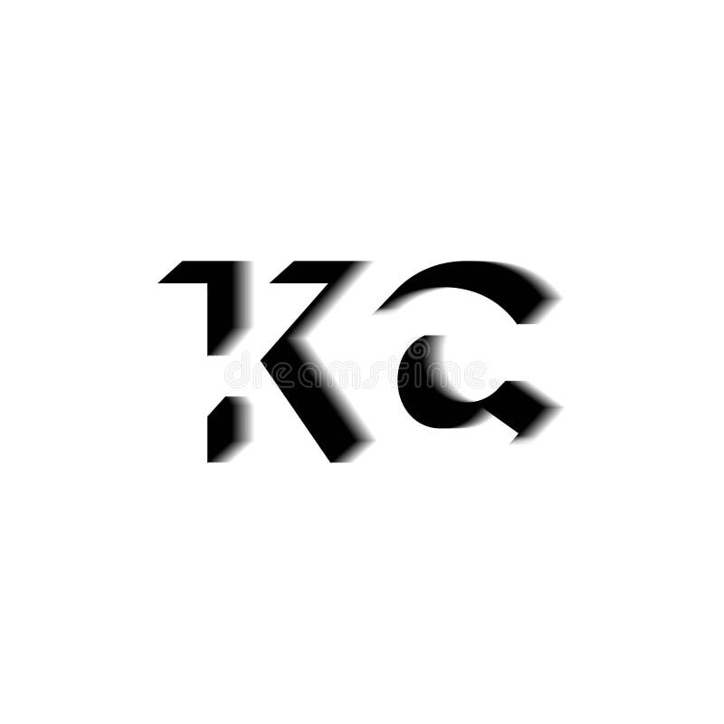 KC Monogram Shadow Shape Style Stock Vector - Illustration of abstract ...