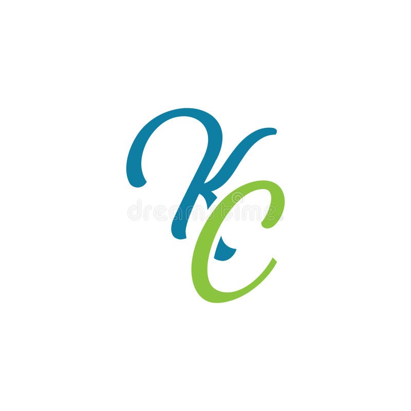 Kc Unique Abstract Geometric Logo Design Stock Vector - Illustration of ...