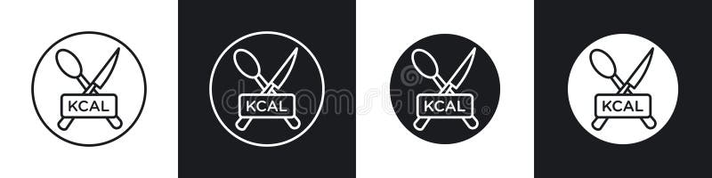 Kcal icon stock vector. Illustration of food, intake - 341277264