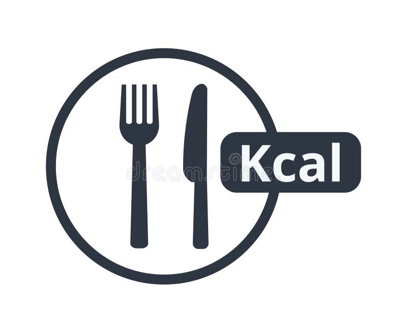 Kcal Symbol with Fork and Knife Vector Illustration Stock Vector ...