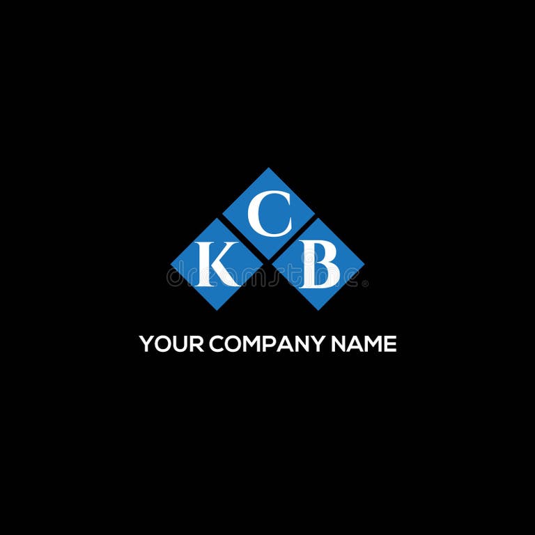 KCB Letter Logo Design on BLACK Background. KCB Creative Initials ...
