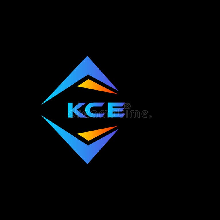 KCE Abstract Technology Logo Design on Black Background. KCE Creative ...